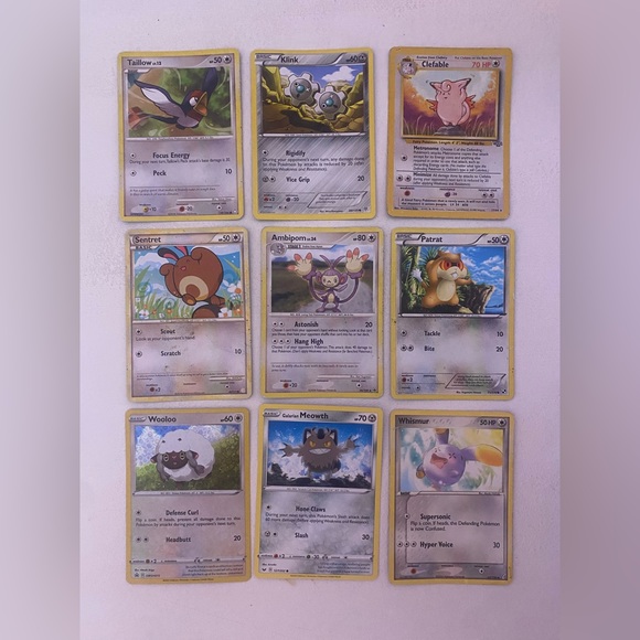 Toys | 9 Pack Normal Type Pokmon Trading Cards | Poshmark